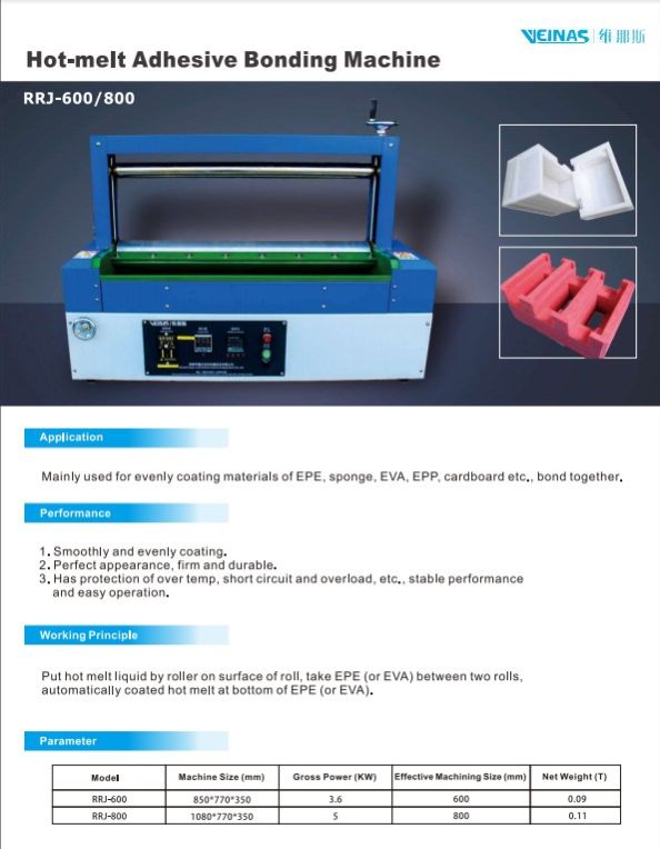 Veinas Mechanical Semi Automatic Hot-melt Adhesive Bonding Machine ...