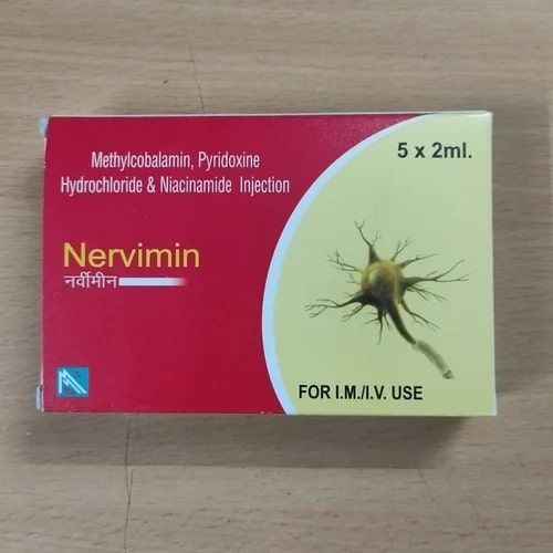 Liquid Nervimin Injection, Packaging Type : Ampoule, Medicine Type ...