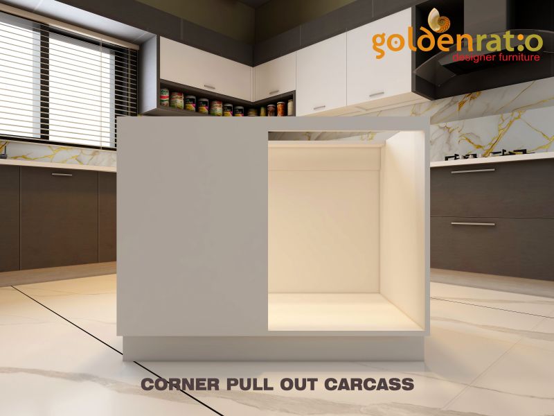 Golden Ratio WPC Plywood Modular Kitchen Carcass, Color : White, Frosty ...