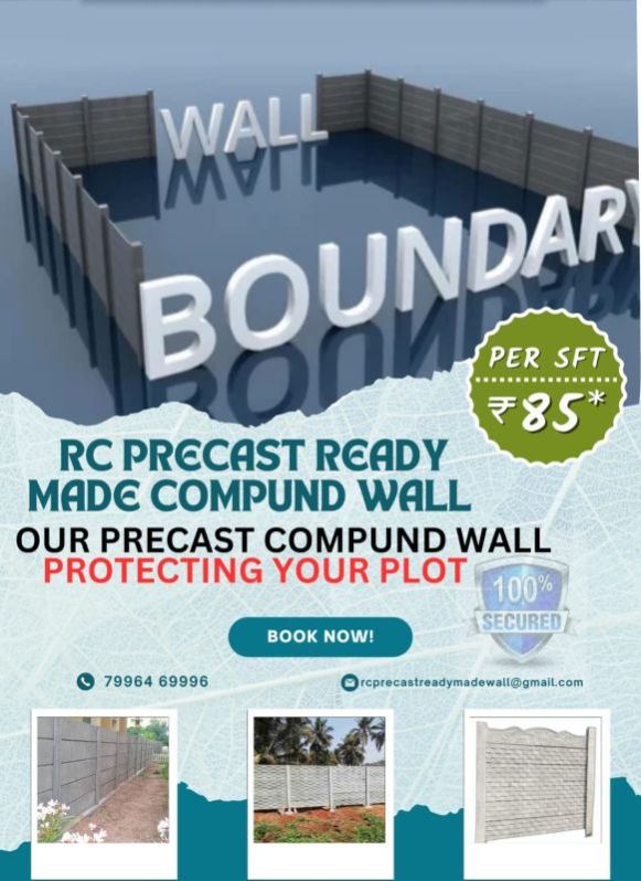 RC PRECAST READYMADE COMPOUND WALL in Bangalore - Manufacturer of ...