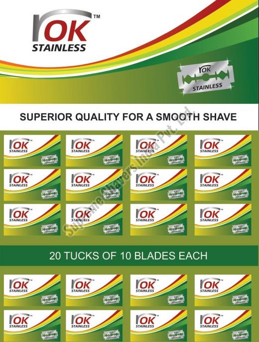 Ok Stainless Steel Razor Blades, Shape : Rectangular for Shaving at ...
