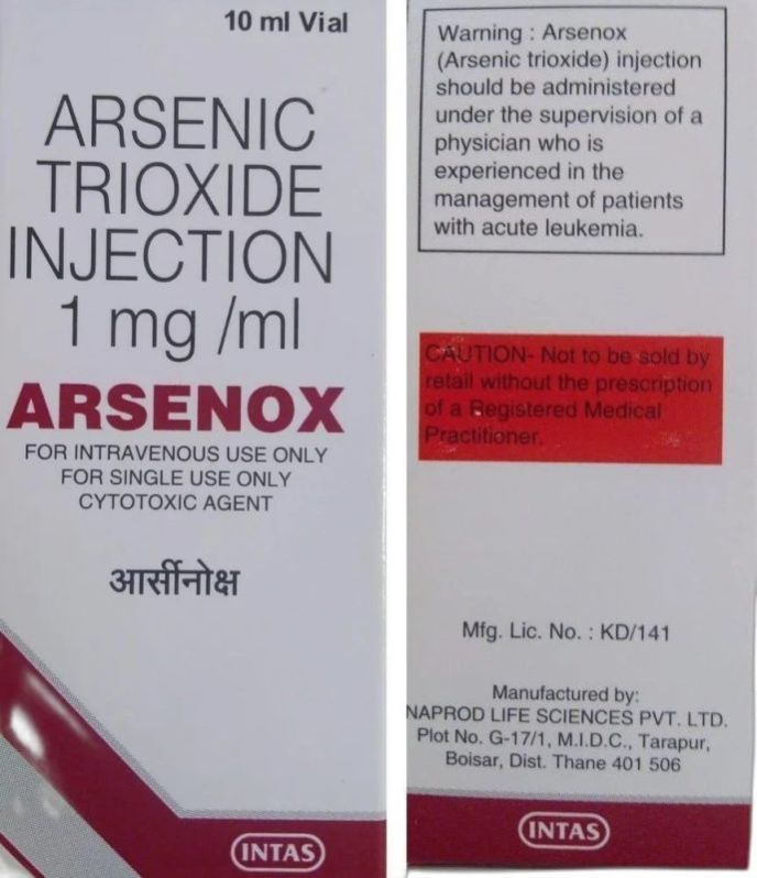 Arsenox Injection, Composition : Arsenic Trioxide (10mg) at Best Price ...
