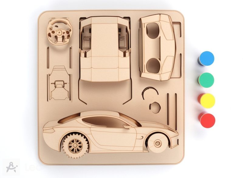 Polished MDF ( Engineered Wood ) DIY Toy Car Kit for Playing at Rs 150 ...