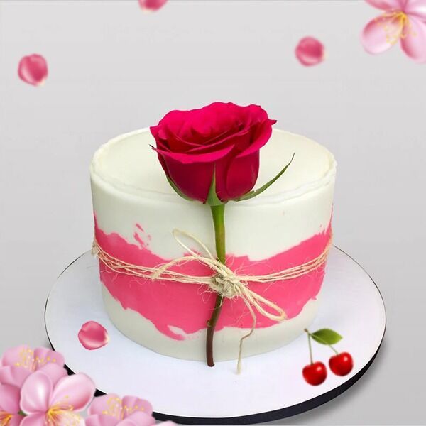 Pink Rose Cake at Rs 849 in Bhubaneswar - ID: 7813544 | Farmerica ...