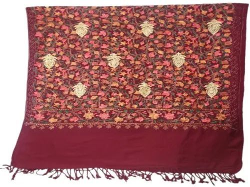 Ladies Fancy Acro Wool Embroidered Stole 28x72 Inch at Rs 825 in ...
