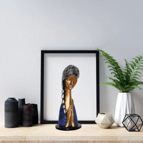 Resin Glossy Welcome Lady Statue, Color : Multi Color for Home Decor at ...