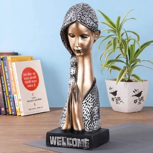 Resin Welcome Silver Lady Statue, Color : Multi Color 5 Inch at Rs 329 ...