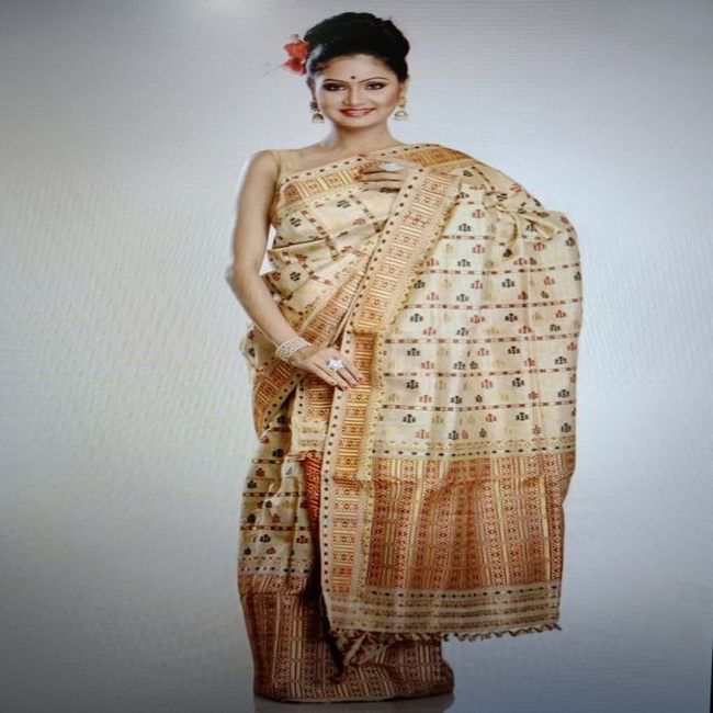 Assemese Traditional Muga ( Golden Silk) Makhela Chador. at Rs 45000 in ...