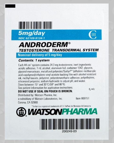 Androderm Transdermal Testosterone 5mg Patch, Packaging Size : 30 ...