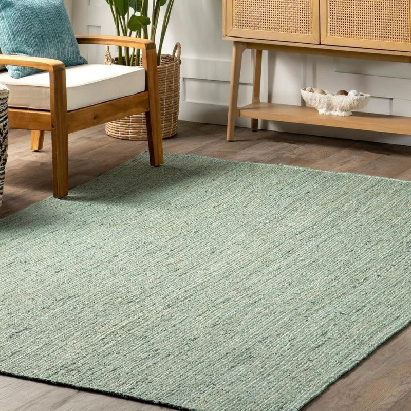 Plain Hand Woven Light Green Jute Rug at Rs 100 in Jaipur - ID: 7865699
