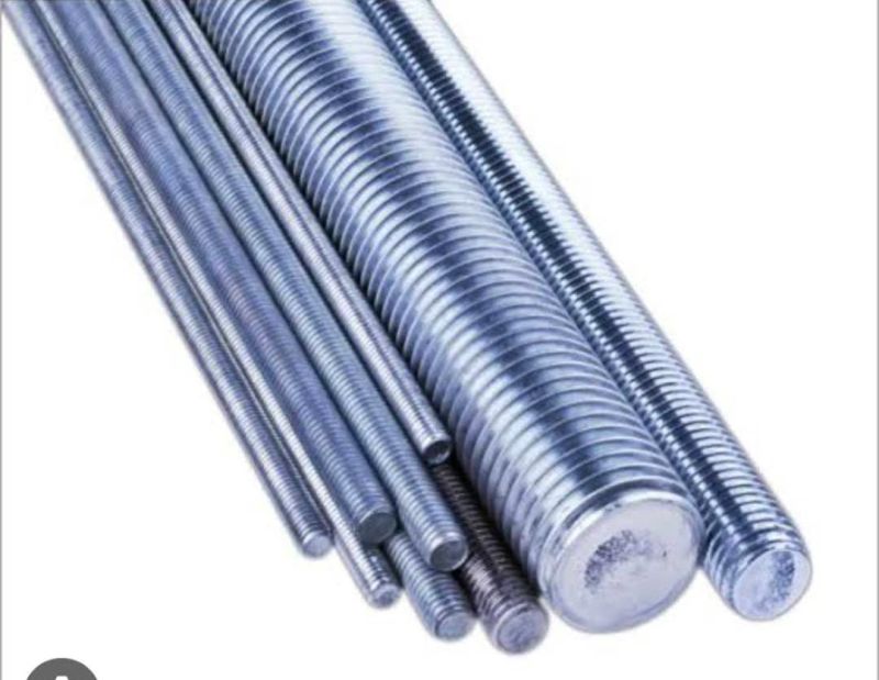 Polished. Threaded Rod, Color : Grey, Silver, Certification : Iso 9001: ...