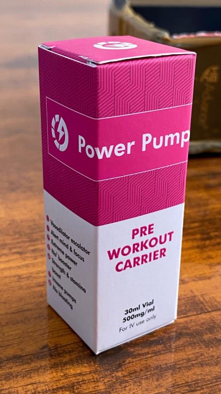 Pre Workout Carrier 500mg Injection, Form : Liquid, Purity : 99.9% at ...