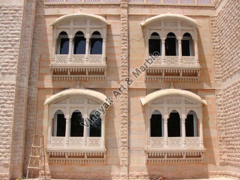 Dotted Non Polished Sandstone Cladding Work For Bath, Flooring, Kitchen ...