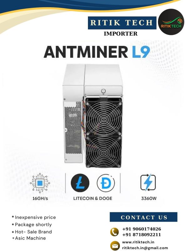 BITMAIN ANTMINER L9 16GH/S at Rs 741999 in Supaul - ID: 7998718 | Ritik ...