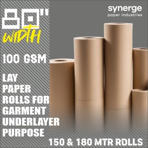 100 GSM 80 Inch Brown Plain Underlayer Paper Roll at Rs 40 in Ahmedabad ...