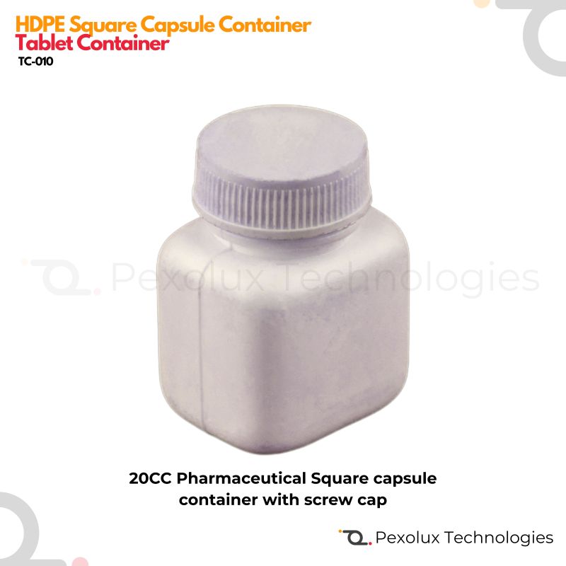 Hard 20cc Tablet Container, Color : White for Medicine Storage at Best ...