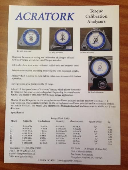 Atico Ltd in Fareham - Supplier of Acratork Torque Analysers & Htd Pulleys