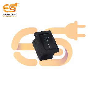 KCD1-B101 6A 250V AC Black Color 2 Pin SPST Small Plastic Rocker Switch ...