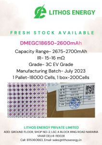 Lithos Energy Pvt Ltd in Delhi - Supplier of dmegc 18650 lithium ion ...