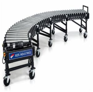 Metal Flexible Power Roller Conveyor, Color : Grey for Moving Goods at ...